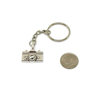 Camera Keychain, Camera Key Ring, Silver Camera Charm, Photography Club ...