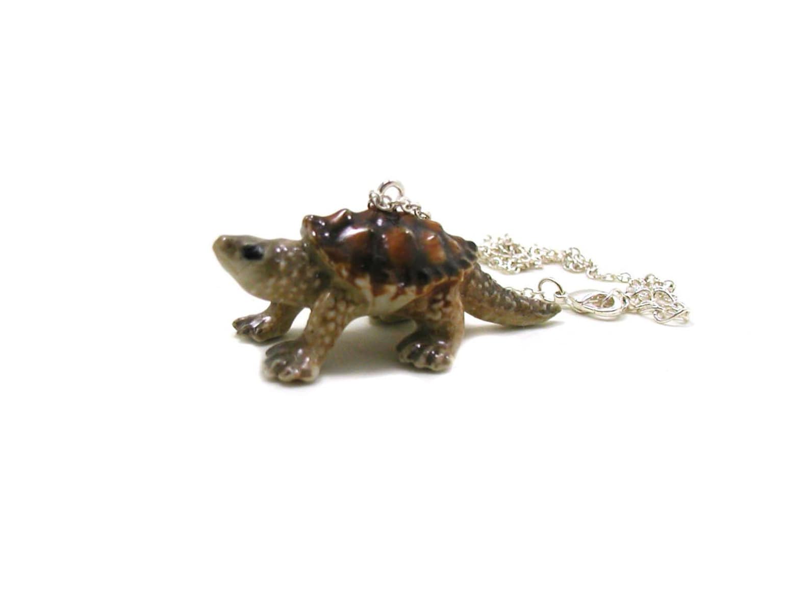 Snapping Turtle Necklace Charm Necklace Charm Jewelry | Etsy