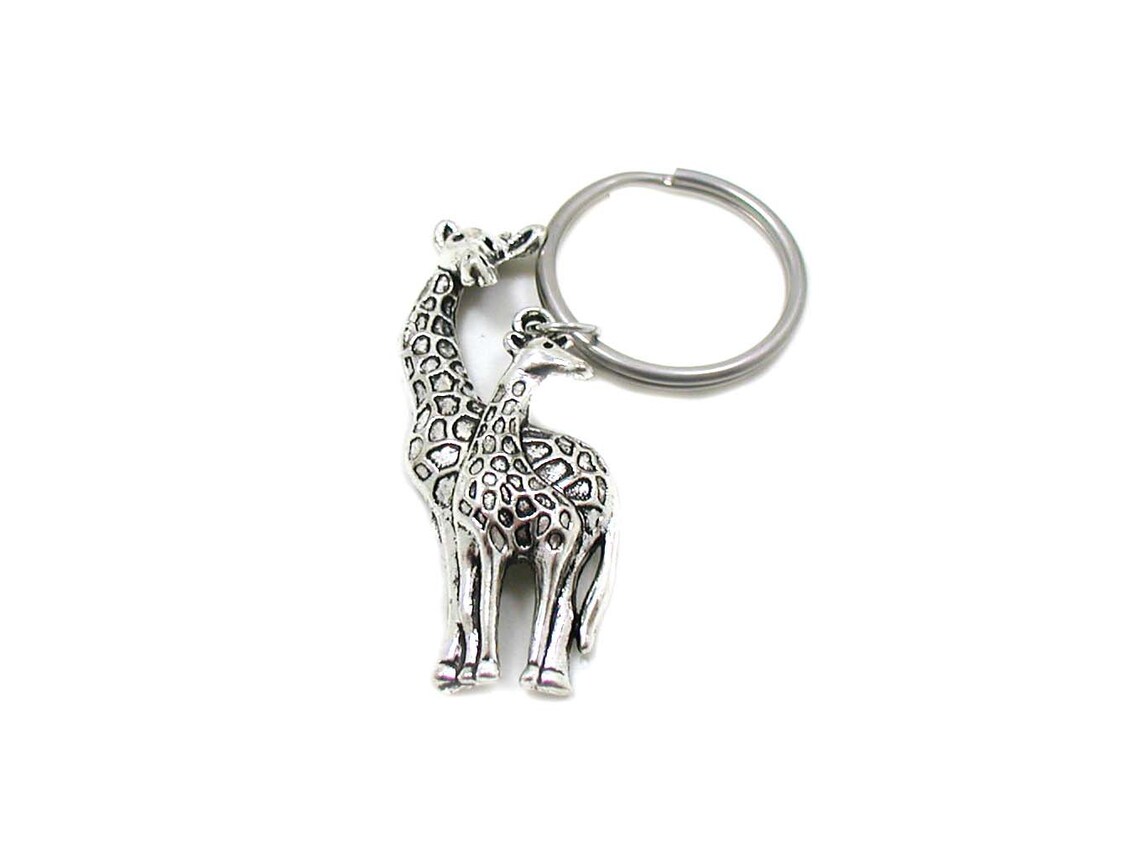 Mom and Baby Giraffe Keychain Giraffe Key Ring Giraffe - Etsy