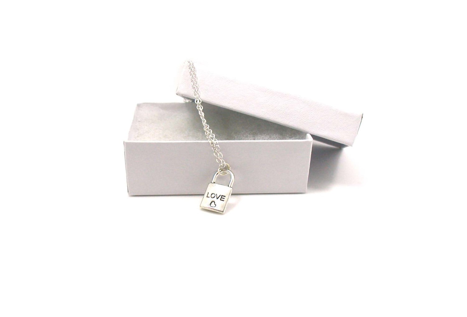 Lock Necklace Lock Charm Silver Padlock Necklace Lock - Etsy