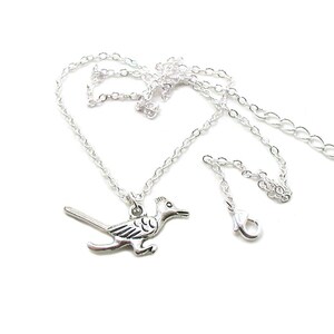 Roadrunner Necklace Silver Roadrunner Road Runner Necklace | Etsy