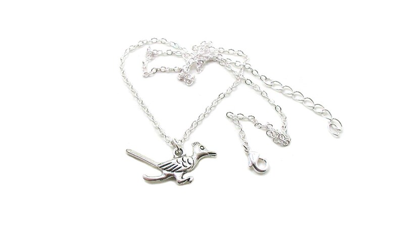 Roadrunner Necklace Silver Roadrunner Road Runner Necklace | Etsy