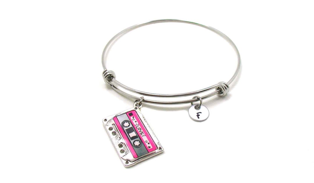 Cassette Tape Bangle, Cassette Tape Bracelet, Expandable Bangle ...