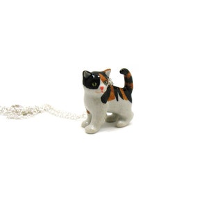 Calico Kitten Necklace, Charm Necklace, Charm Jewelry, Calico Kitten ...