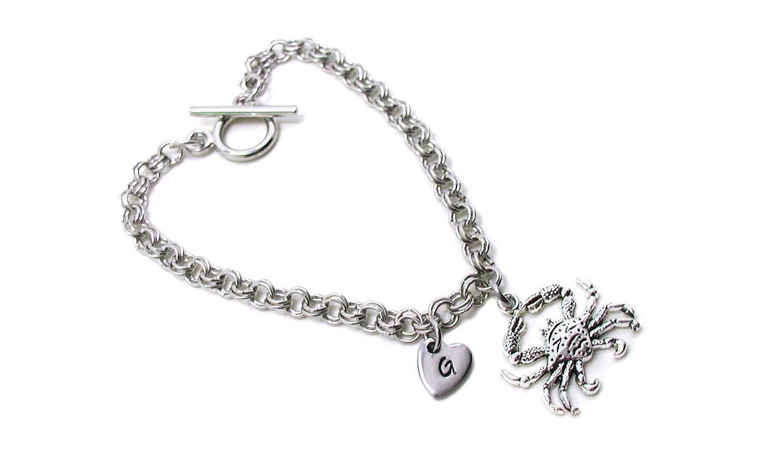 Silver Crab Bracelet, King Crab Bracelet, Crustacean Jewelry ...