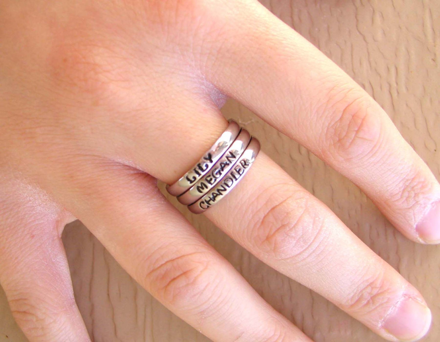 Personalized Stacking Ring Custom Ring Stainless Steel Ring - Etsy