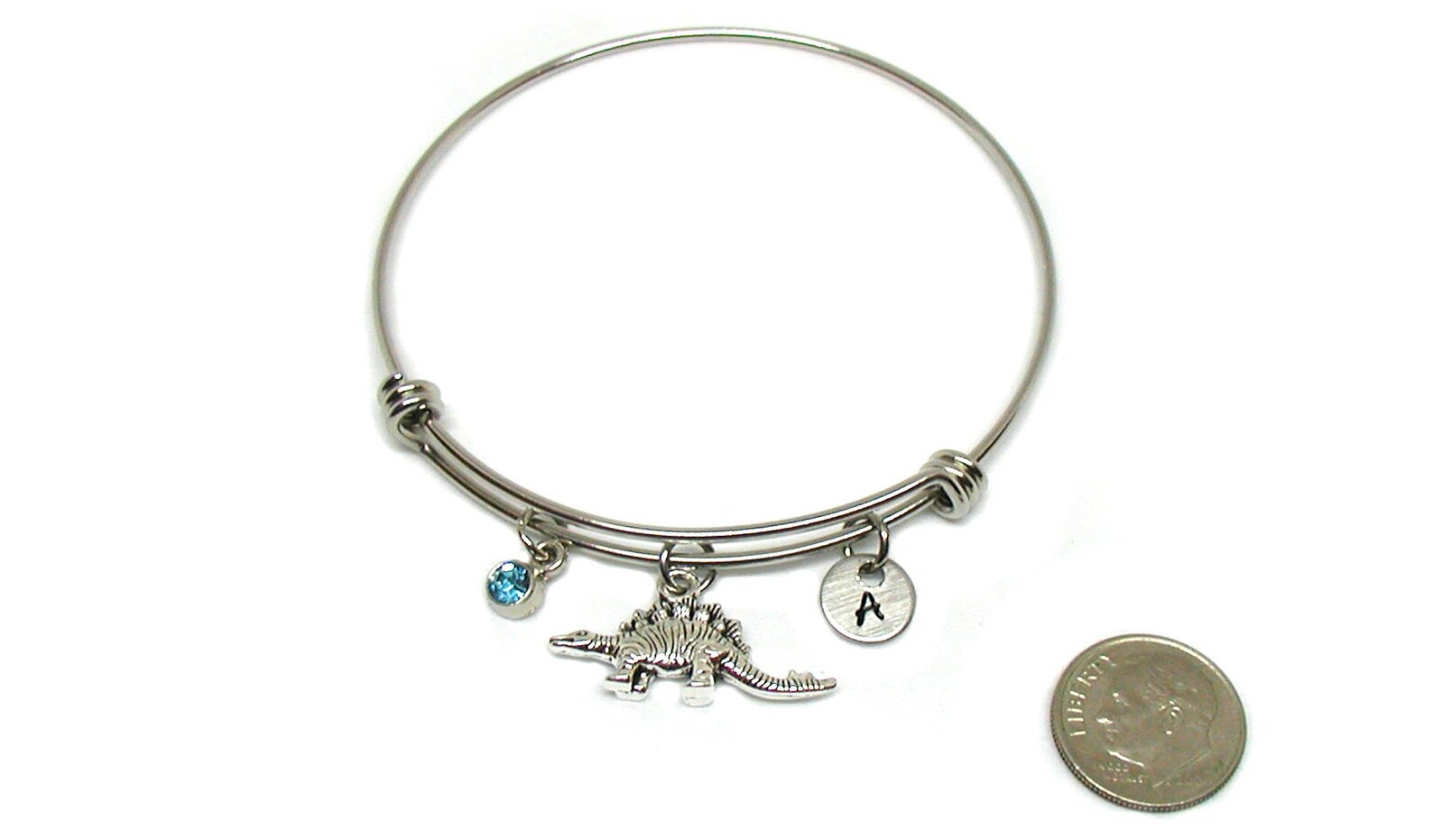Dinosaur Bracelet, Dinosaur Bangle, Dinosaur Jewelry, Expandable ...