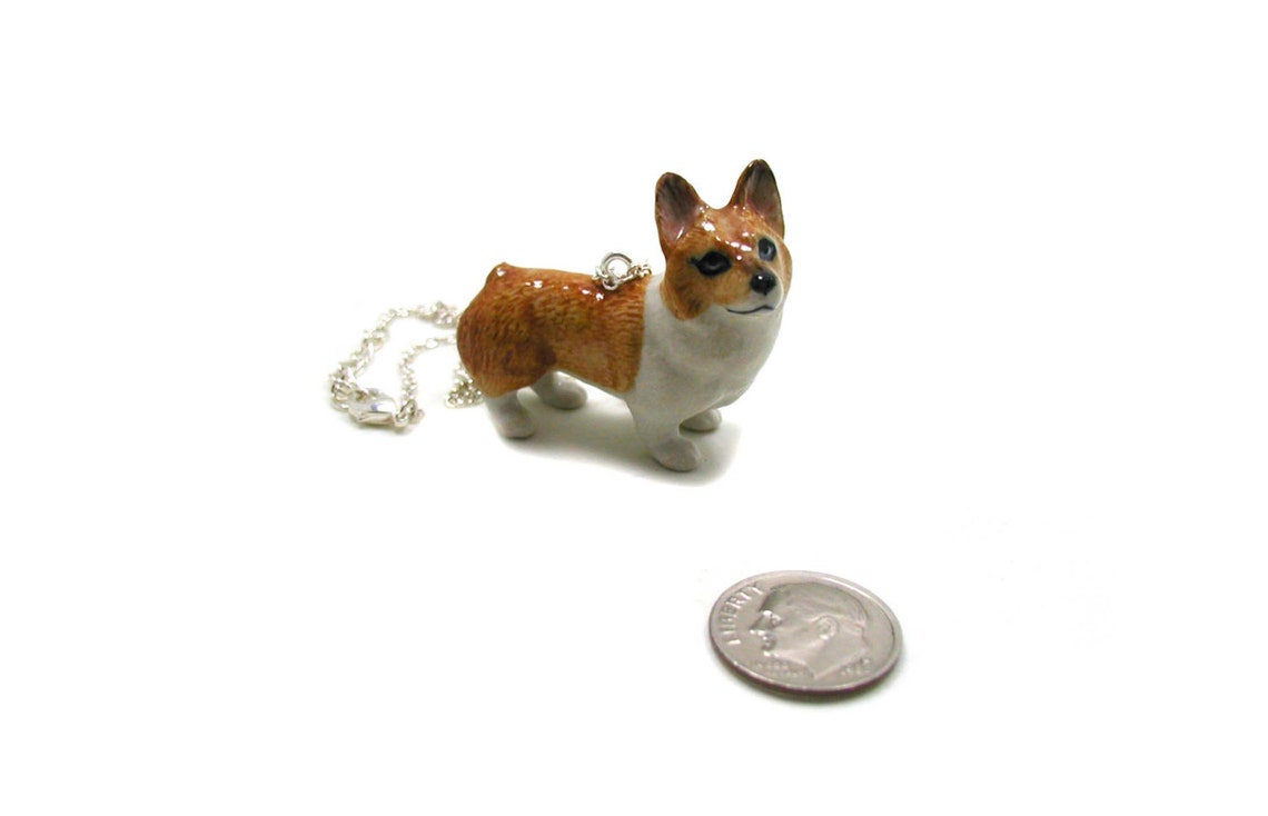 Corgi Necklace Charm Necklace Corgi Charm Jewelry Dog | Etsy