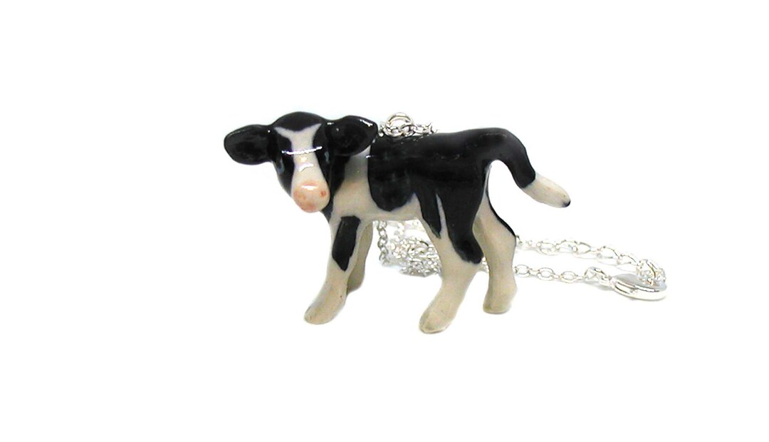 Cow Necklace, Calf Necklace, Cow Pendant, Dairy Cow, Cow Charm, Farm ...