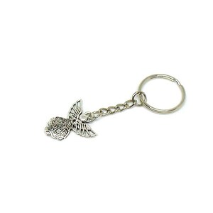 Angel Keychain, Angel Key Ring, Angel Charm, Silver Angel Keychain ...