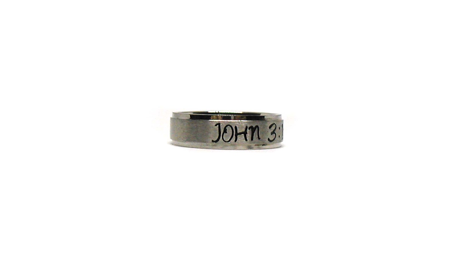 John 3:16 Ring Scripture Ring Stainless Ring Stainless - Etsy