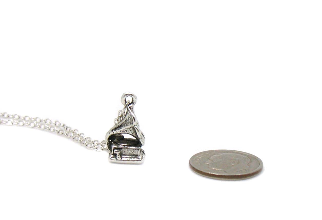 Gramophone Necklace Stereo Charm Gramophone Charm | Etsy