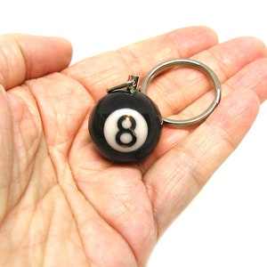Billiards Keychain, Pool Keychain, Gaming Key Chain Gift, Billiards ...