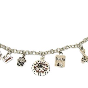 Baking Charm Bracelet, Baking Bracelet, Cooking Charm Bracelet, Baker ...