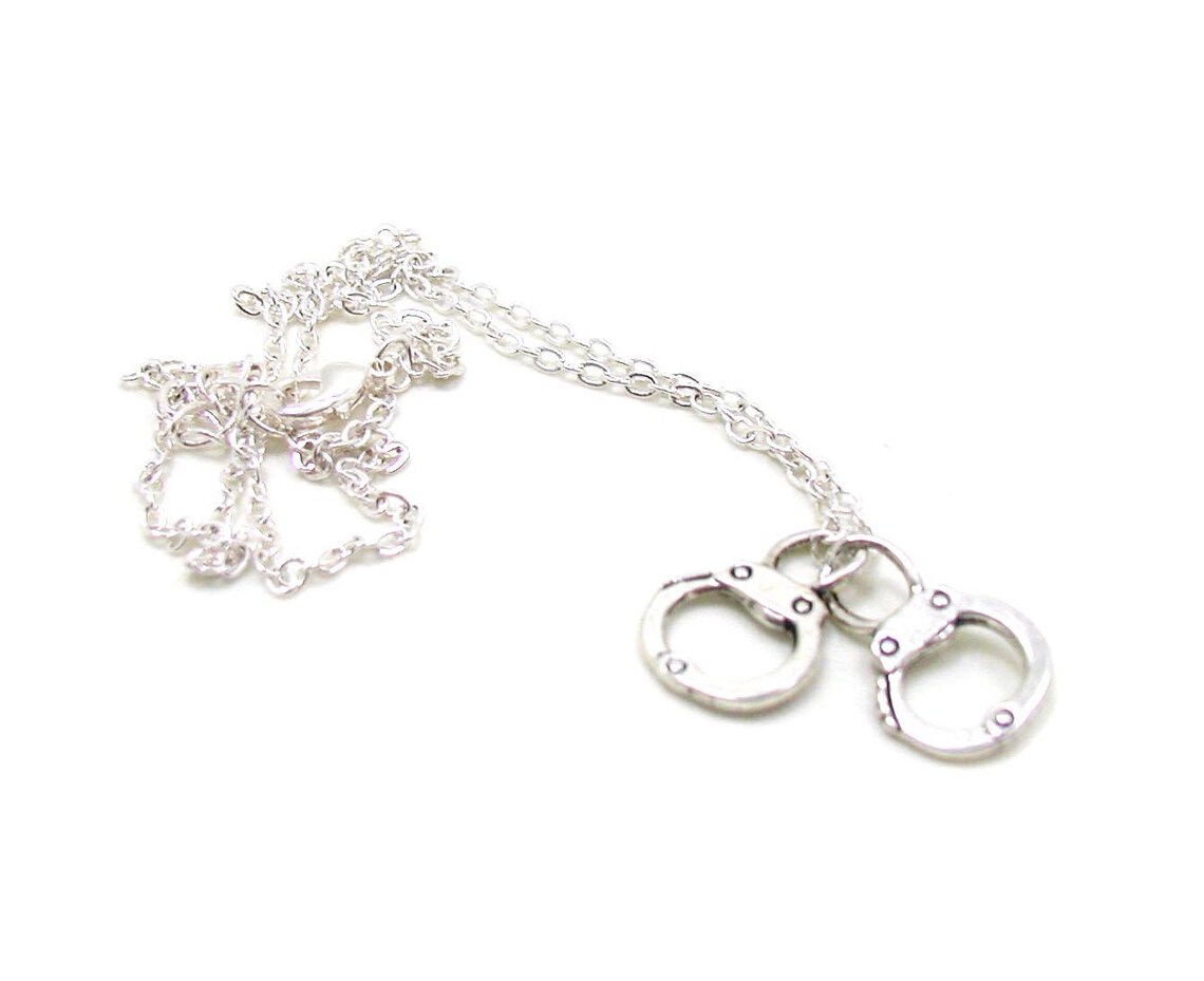 Handcuff Necklace Handcuff Charm Necklace Charm Jewelry | Etsy