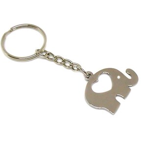 Stainless Steel Elephant Keychain, Elephant Key Ring, Elephant Charm ...