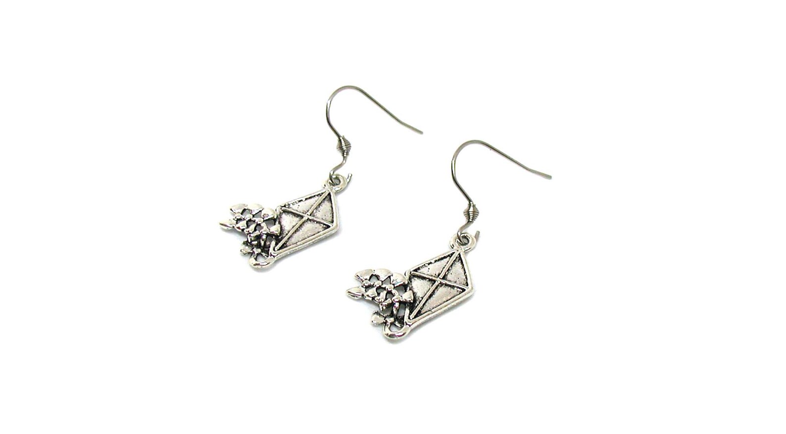 Flying Kite Earrings, Flying Kite Charm, Spring Jewelry, Flying Kite ...