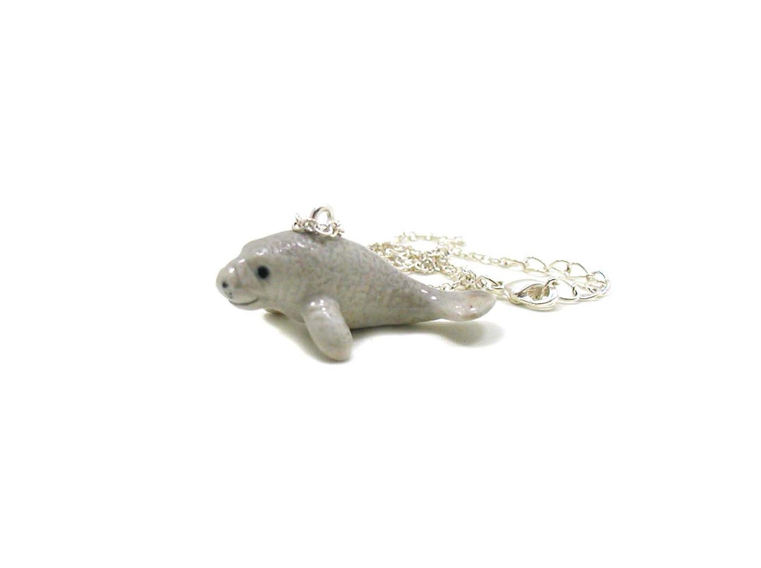 Manatee Necklace Charm Necklace Charm Jewelry Manatee - Etsy