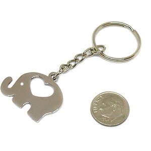 Stainless Steel Elephant Keychain, Elephant Key Ring, Elephant Charm ...