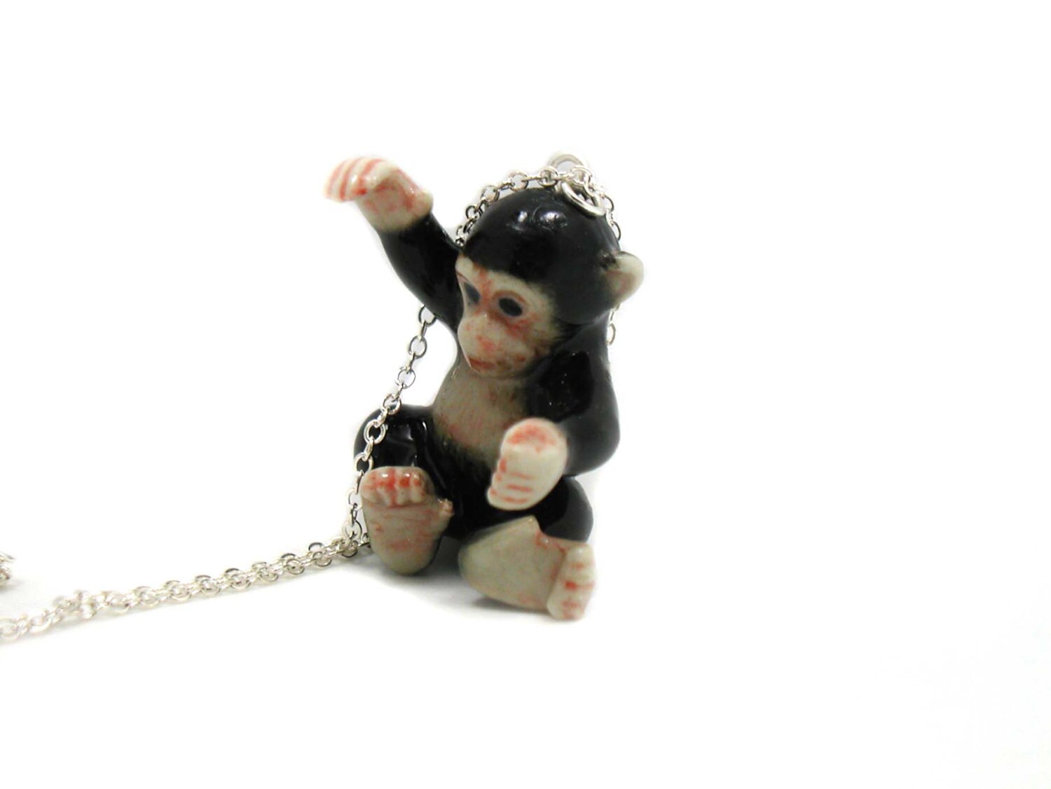 Chimpanzee Necklace Charm Necklace Charm Jewelry Chimpanzee | Etsy
