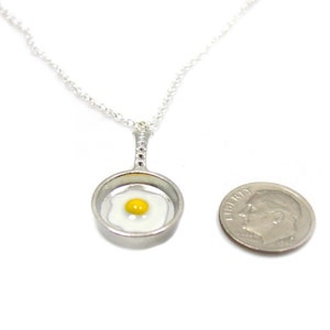 Fried Egg Necklace Frying Pan Necklace Egg Necklace Fried - Etsy UK