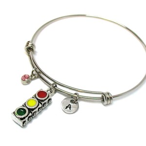 Traffic Light Bracelet, Traffic Signal Bangle, Driving Jewelry ...
