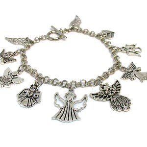 Angel Charm Bracelet, Angel Bracelet, Guardian Angel Bracelet ...