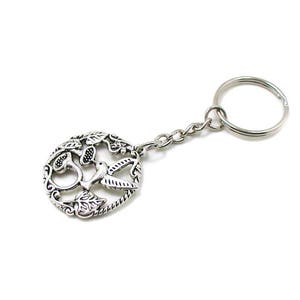 Hummingbird Keychain, Hummingbird Key Ring, Bird Keychain, Silver ...