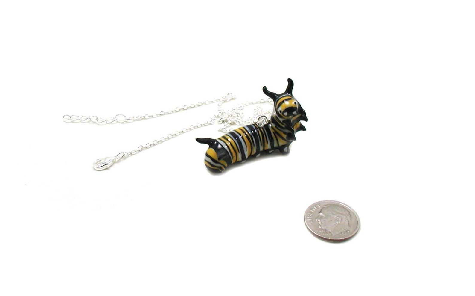 Monarch Caterpillar Necklace Caterpillar Pendant Caterpillar | Etsy