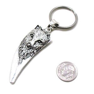 Wolf Keychain, Wolf Key Ring, Gray Wolf Keychain, Wolf Gift, Wildlife ...