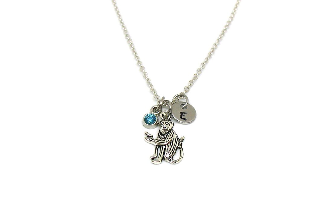 Monkey Necklace, Chimpanzee Necklace, Animal Jewelry, Ape Charm ...