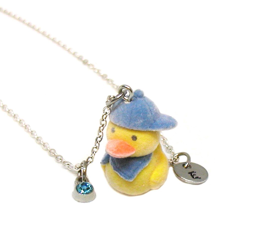 Rubber Duck Necklace, Charm Necklace, Charm Jewelry, Yellow Duck ...