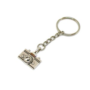 Camera Keychain, Camera Key Ring, Silver Camera Charm, Photography Club ...