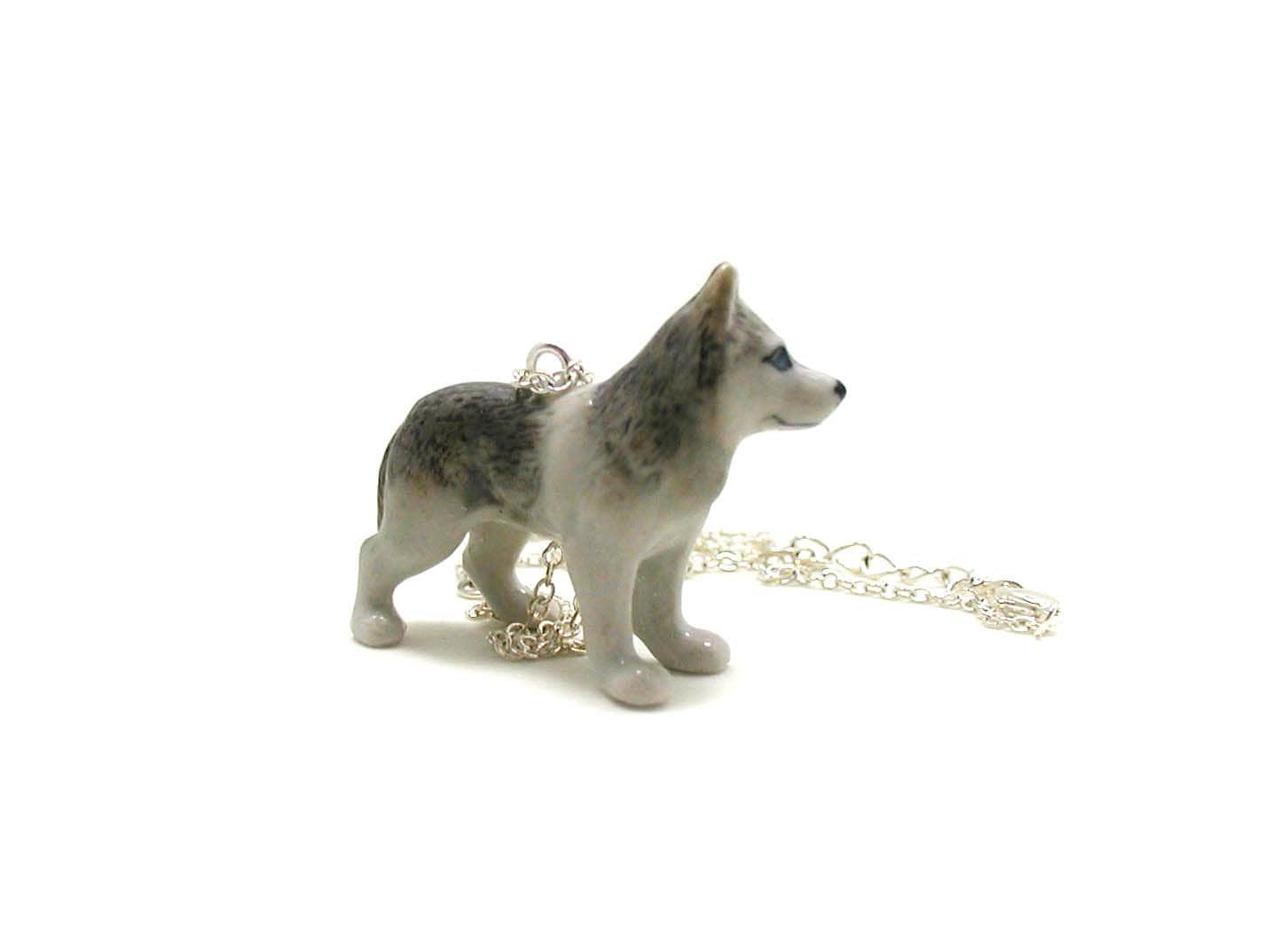 Siberian Husky Dog Necklace, Charm Necklace, Husky Charm Jewelry, Dog ...