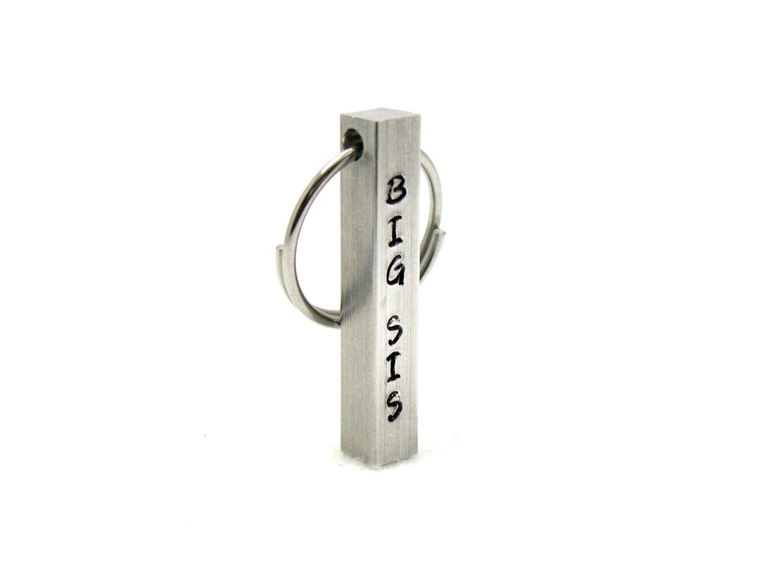 Big Sis Keychain, Aluminum Bar Keychain, Aluminum Keychain ...