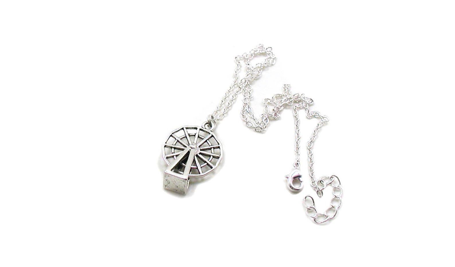 Windmill Necklace, Windmill Charm, Windmill Pendant, Windmill Jewelry ...