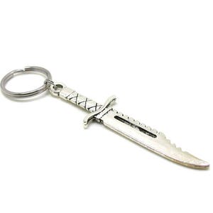 Silver Dagger Keychain, Dagger Key Ring, Dagger Knife Keychain, Weapon ...