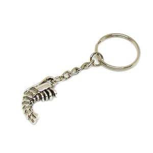 Shrimp Key Chain, Crustacean Keychain, Ocean Keychain, Shrimp Charm ...