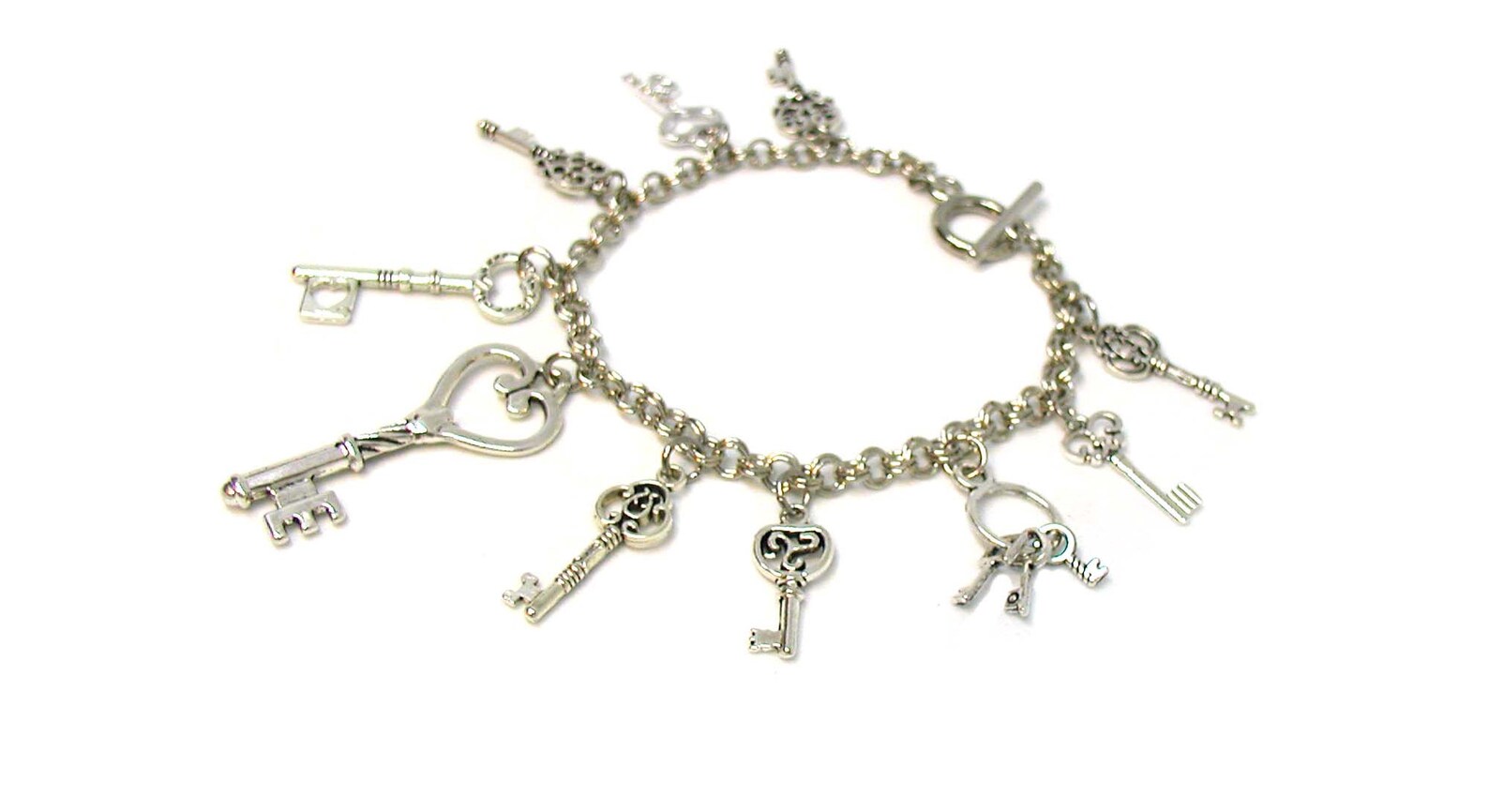 Skeleton Keys Bracelet, Skeleton Key Charm, Realtor Jewelry, Key Lover ...