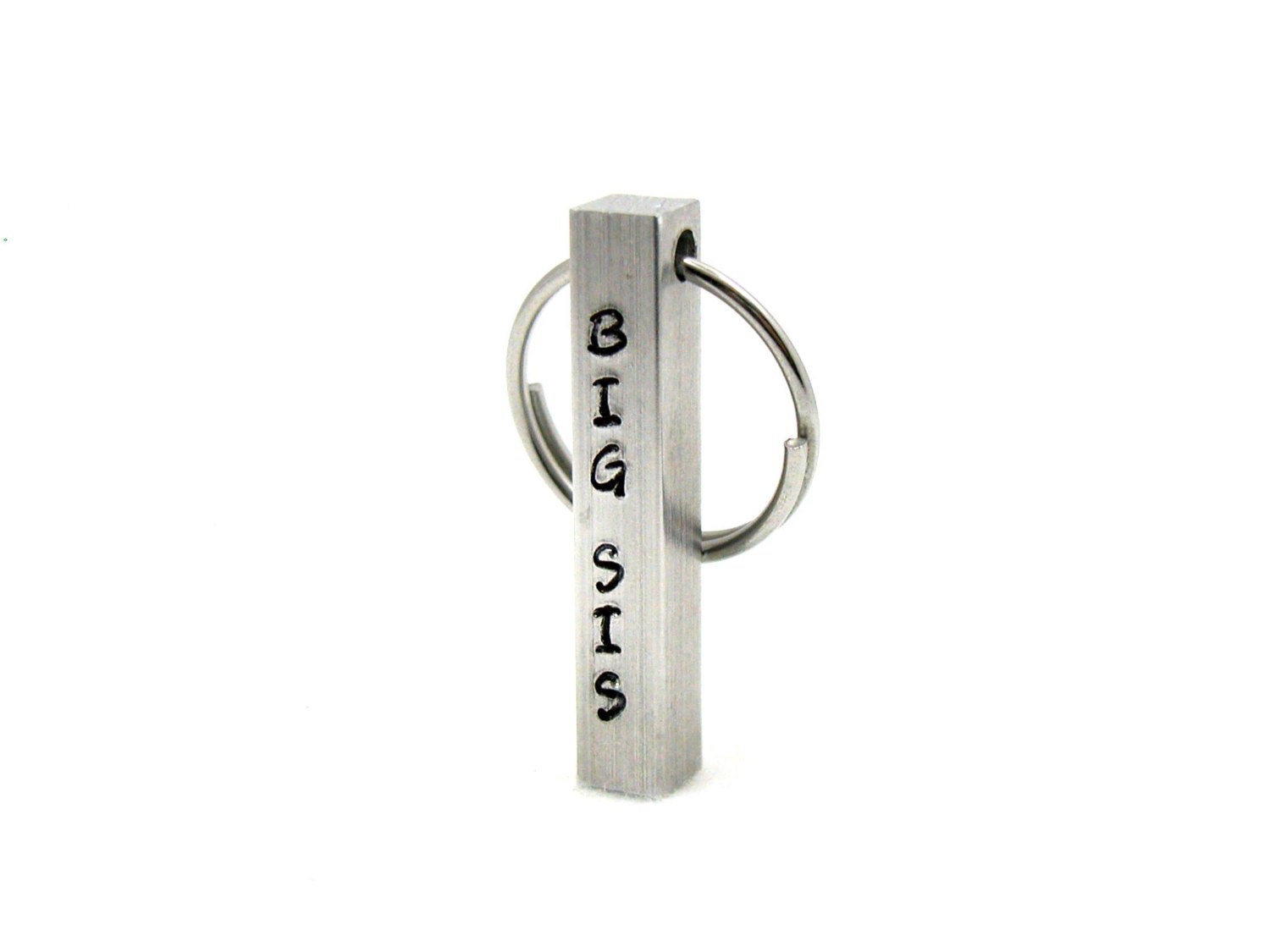 Big Sis Keychain Aluminum Bar Keychain Aluminum Keychain - Etsy