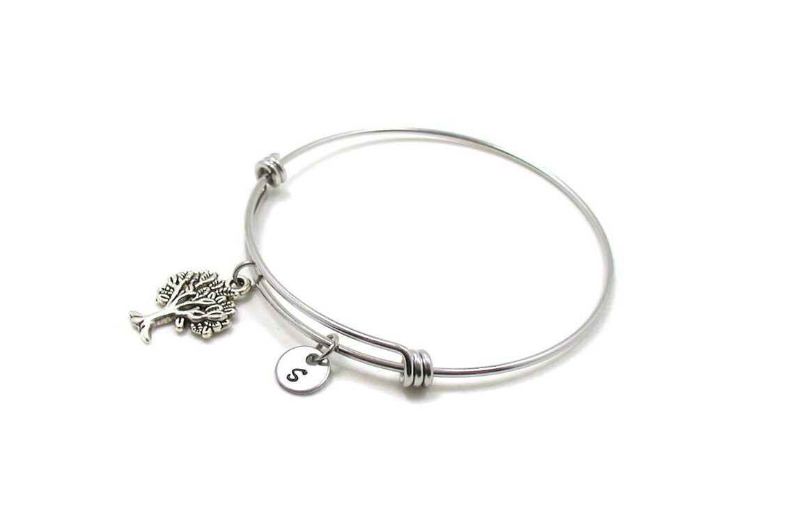 Family Tree Bangle Family Tree Charm Bracelet Expandable - Etsy