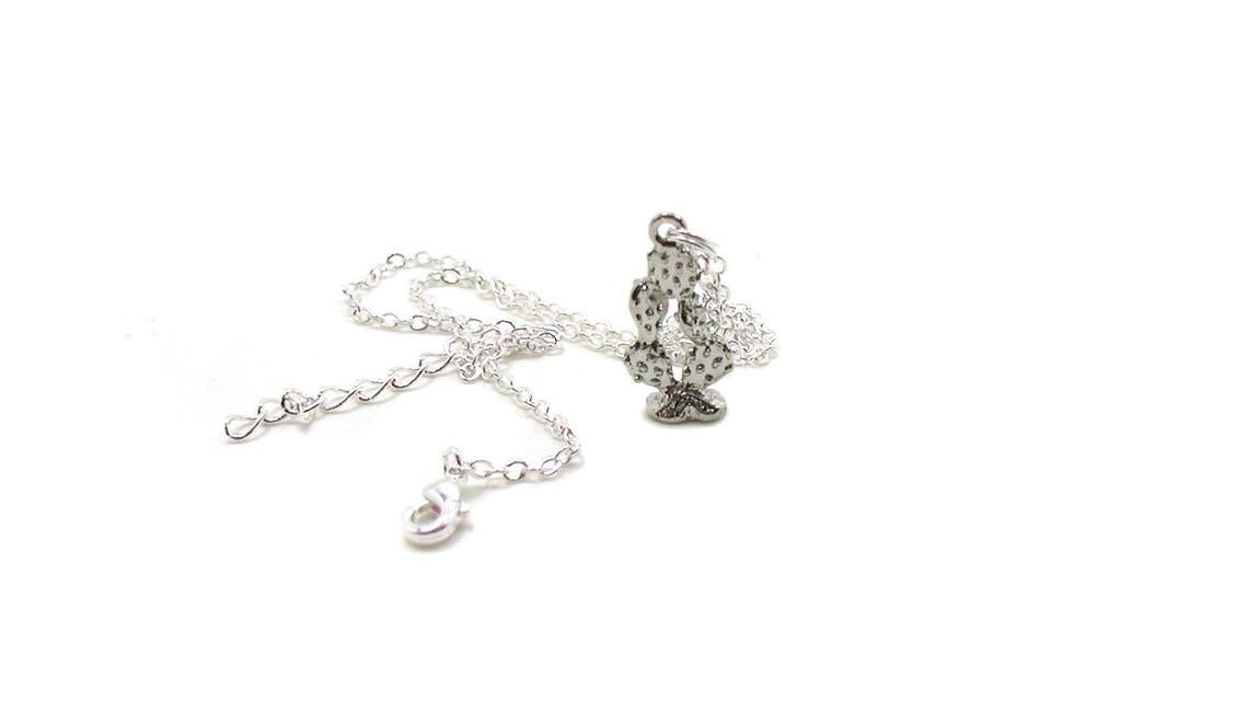 Cactus Necklace, Cactus Pendant, Cactus Charm, Plant Necklace, Cactus ...