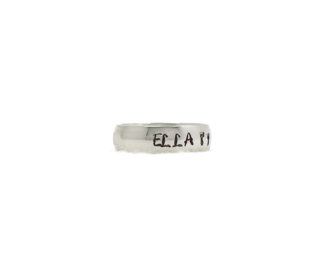 Baby Name Ring, Name Ring, Baby Ring, Mom Ring, Personalized Mothers ...