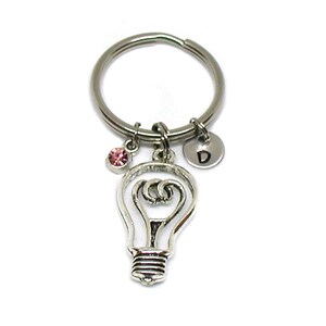 Light Bulb Keychain, Light Bulb Key Ring, Science Keychain, Steampunk ...