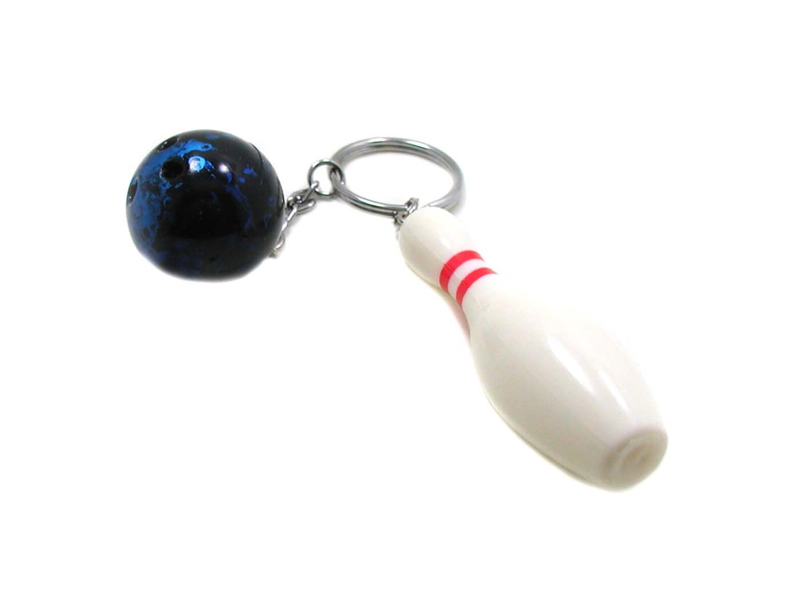 Blue Bowling Ball Keychain Bowling Key Ring Sports Keychain - Etsy