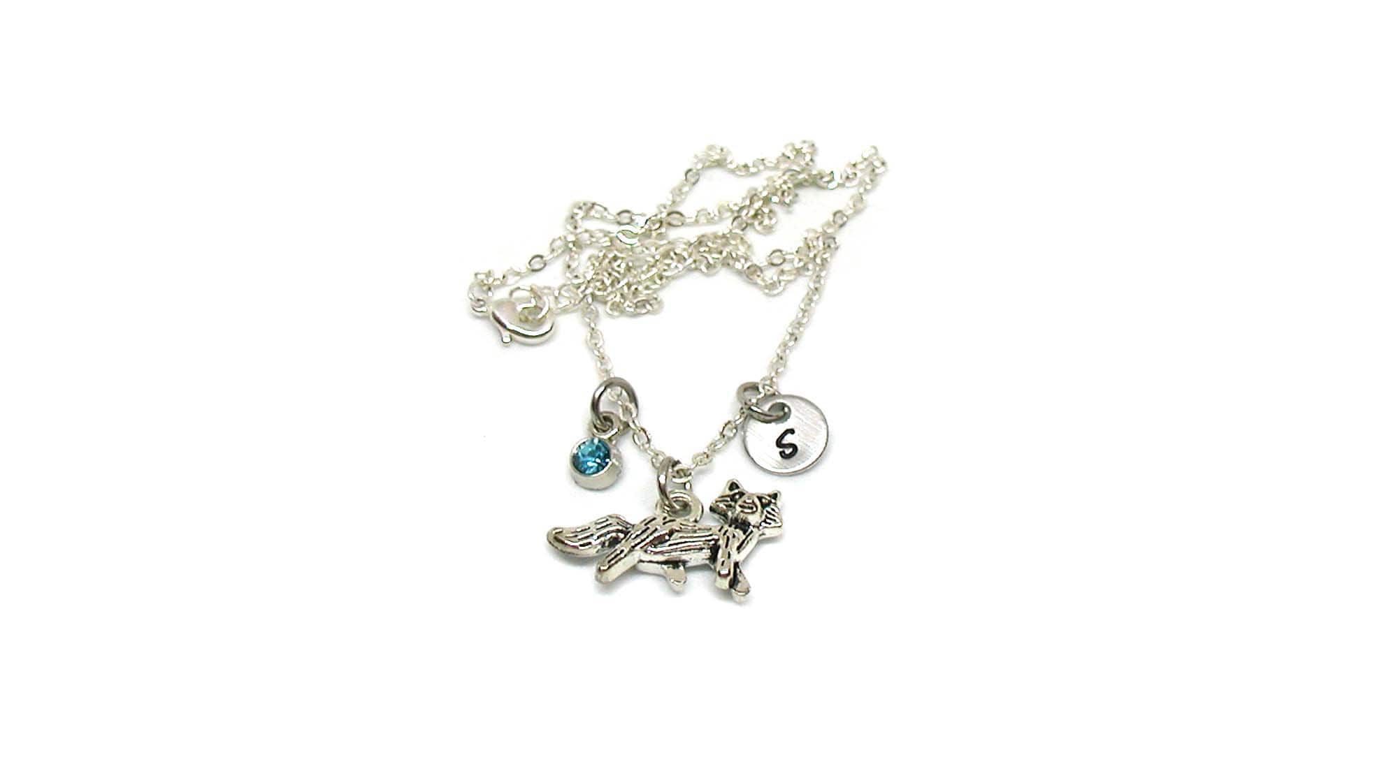 Silver Fox Necklace, Silver Fox Charm, Silver Fox Jewelry, Fox Pendant ...