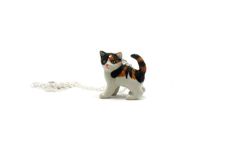 Calico Kitten Necklace Charm Necklace Charm Jewelry Calico - Etsy UK