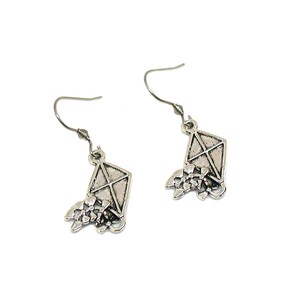 Flying Kite Earrings, Flying Kite Charm, Spring Jewelry, Flying Kite ...