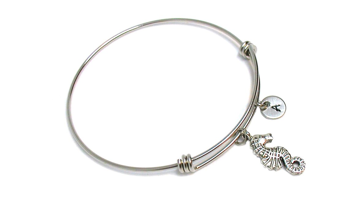 Seahorse Bracelet Seahorse Bangle Silver Seahorse Jewelry - Etsy