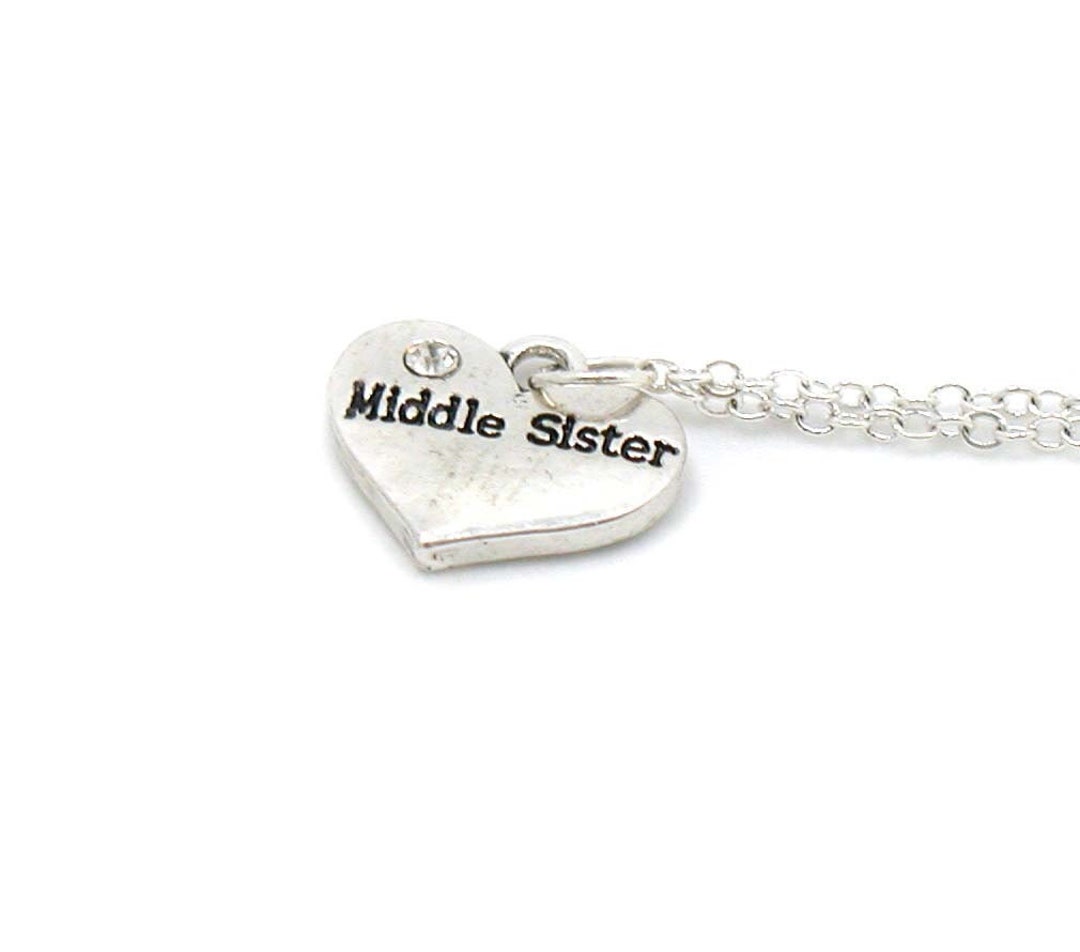 Middle Sister Necklace, Charm Necklace, Charm Jewelry, Middle Sister ...
